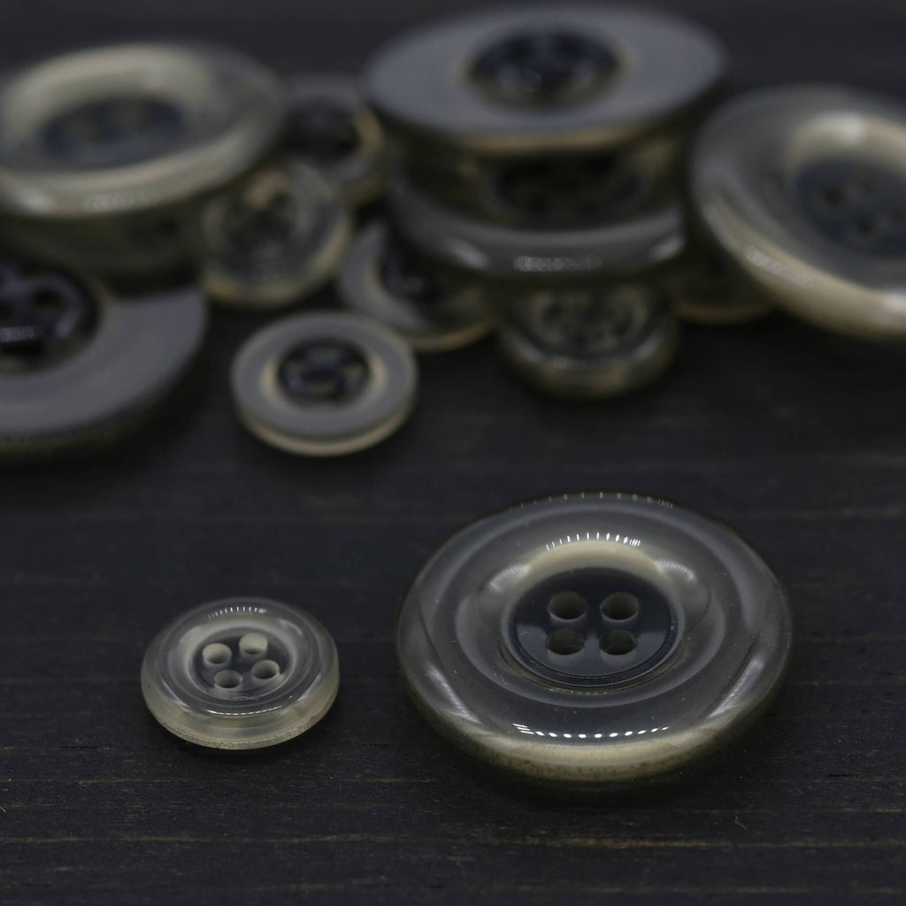 12 Clear Black Center Plastic Button – Trim 2000 Plus